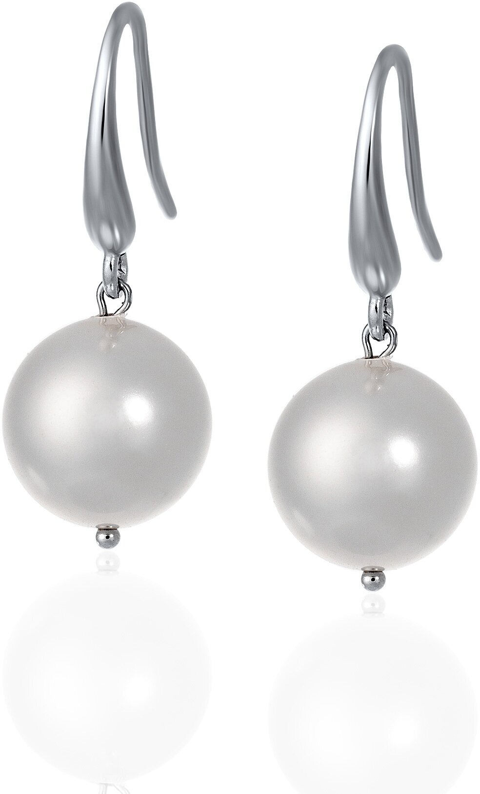 Серьги, серебро, 925 проба, жемчуг Swarovski синтетический