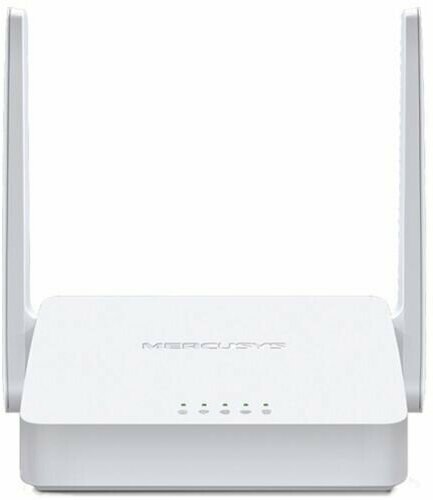 Роутер Mercusys MW300D N300, с ADSL-модемом , 802.11n, до 300 Мбит/с на 2,4 ГГц, RJ-11, 3*LAN порта 100 Мбит/с, 2 внешние антенны, поддержка Annex A.
