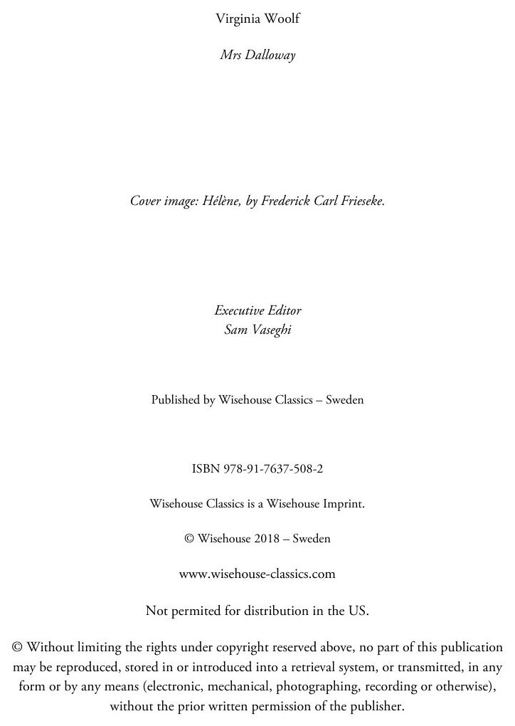 Mrs Dalloway (Wisehouse Classics Edition) — фото 1