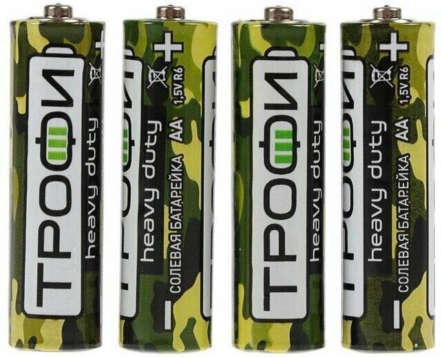 Батарейки Трофи солевые пальчиковые R6/АА 4 шт