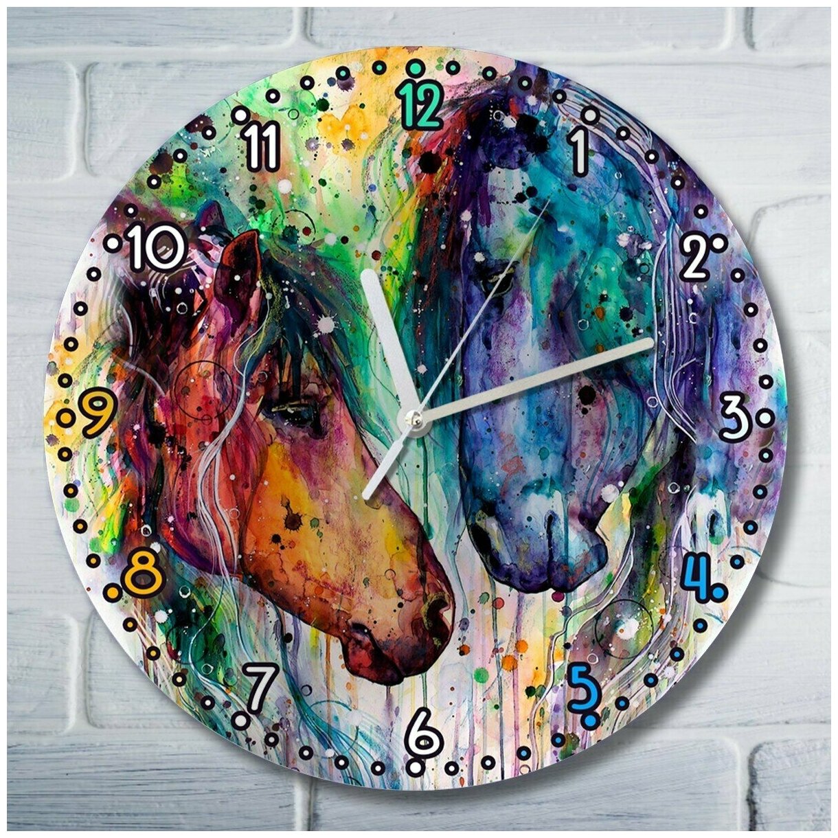 Настенные часы УФ с рисунком животные - 1024