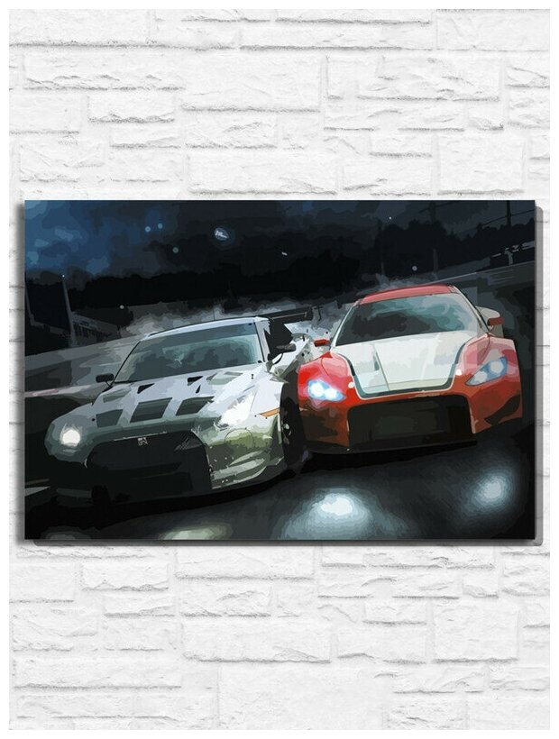 Картина по номерам на холсте игра Need For Speed Shift 2 (PS, Xbox, PC, Switch) - 11147 Г 60x40