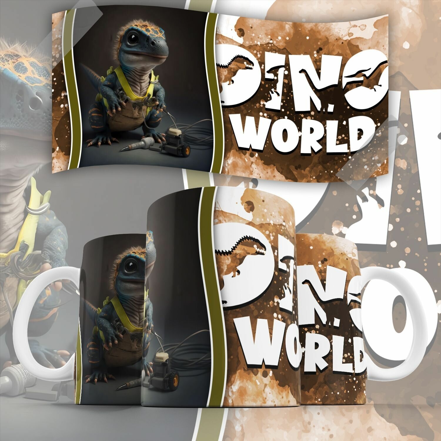 Кружка "Dino World / Мир динозавров" Forte Print 330мл