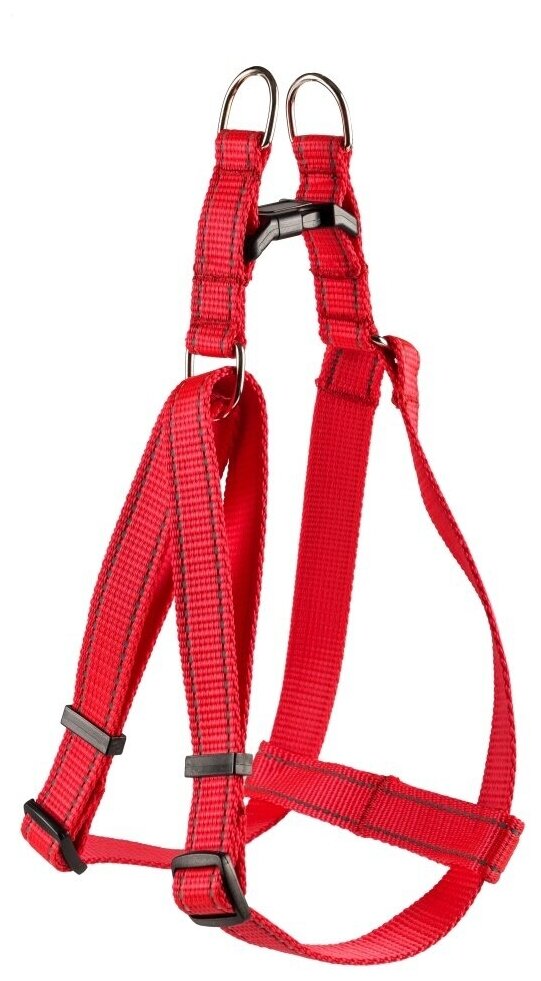 Шлейка для собак капроновая, регулируемая светоотражающая, обхват груди 60 -80 см