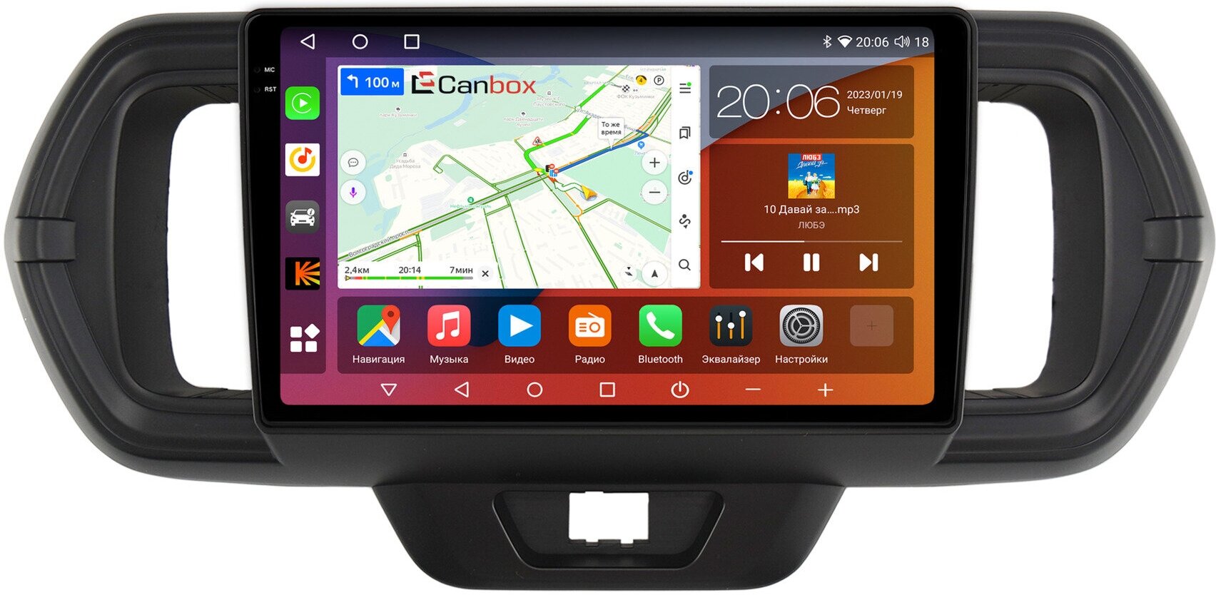 Штатная магнитола Daihatsu Boon 3 2016-2023 Canbox Logic-i3 2K 5735-9-1056 на Android 11 (4G-SIM, 8/256, DSP, 360, QLed)