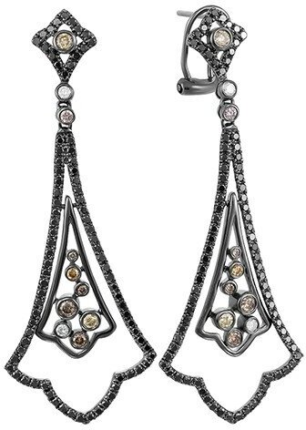 Серьги, золото, 585 проба, бриллиант