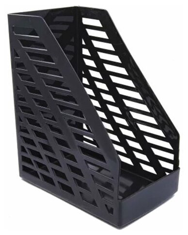 Лоток вертикальный для бумаг BRAUBERG "MAXI-plus" (250х160х300 мм), сетчатый, черный, 1 шт