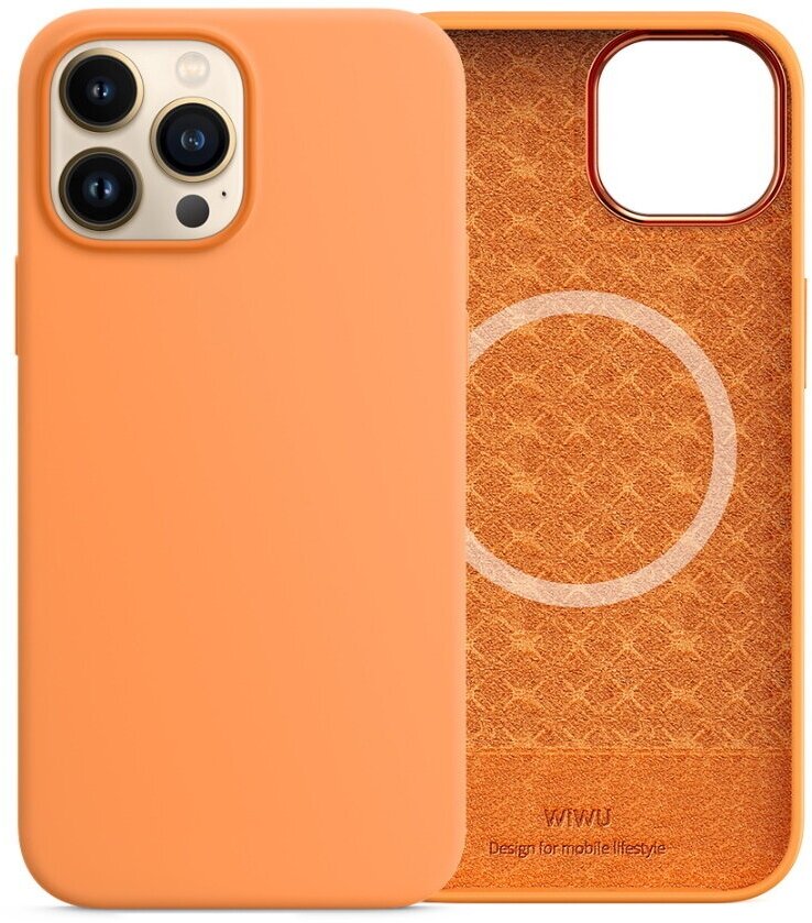 Чехол WiWU Magnetic Silicone Phone Case для iPhone 13 Pro 6.1inch Marigold