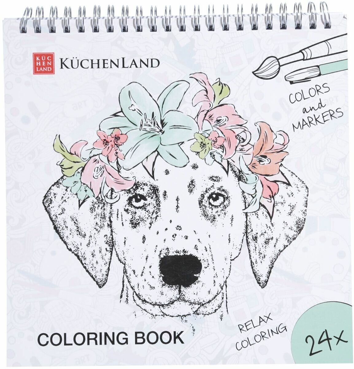 Альбом для раскрашивания, 21х21 см, 24 листа, на кольцах, Природа, Draw