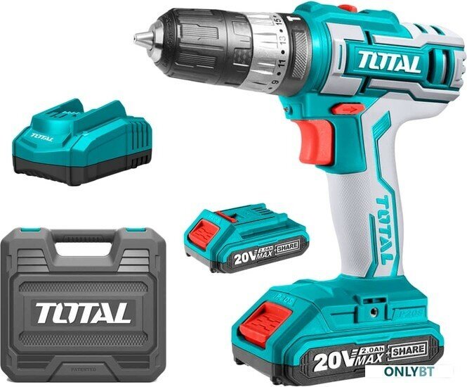 Шуруповерт Total TIDLI200215 (с 2-мя АКБ, кейс)