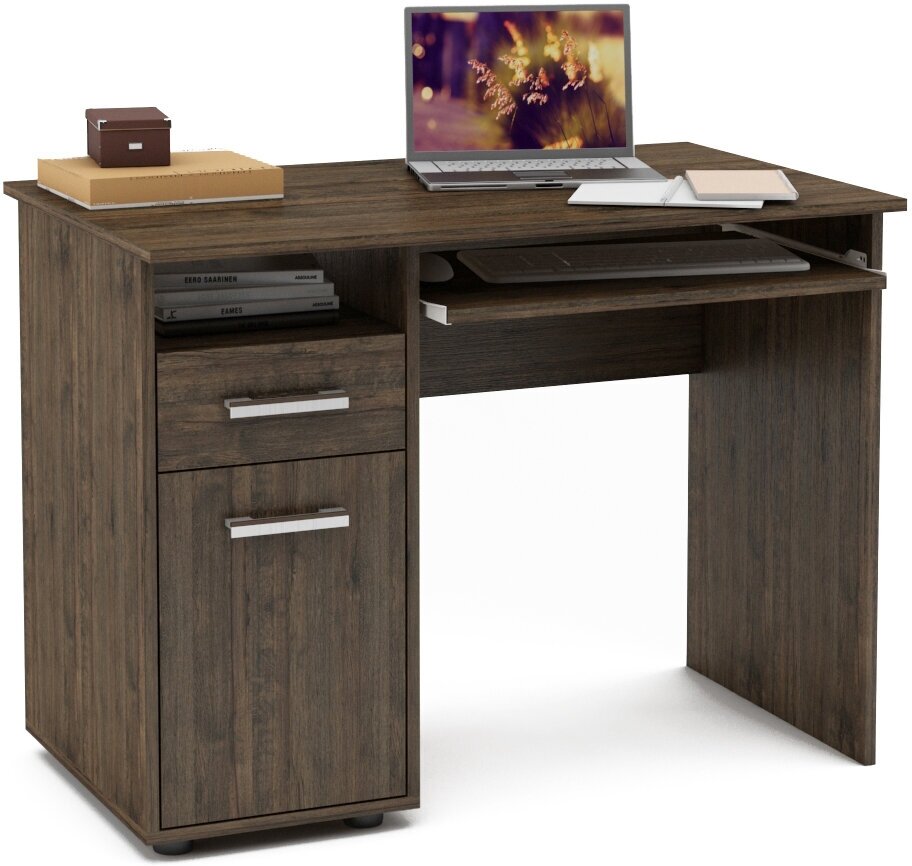 Стол письменный, стол компьютерный Остин (Ливерпуль) 2К дуб апрель темный