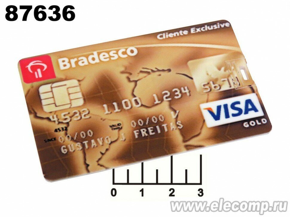 Flash USB 2.0 32Gb Bradesco "Кредитка"