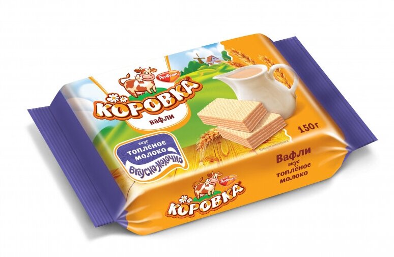 Вафли Коровка топленое молоко 150г