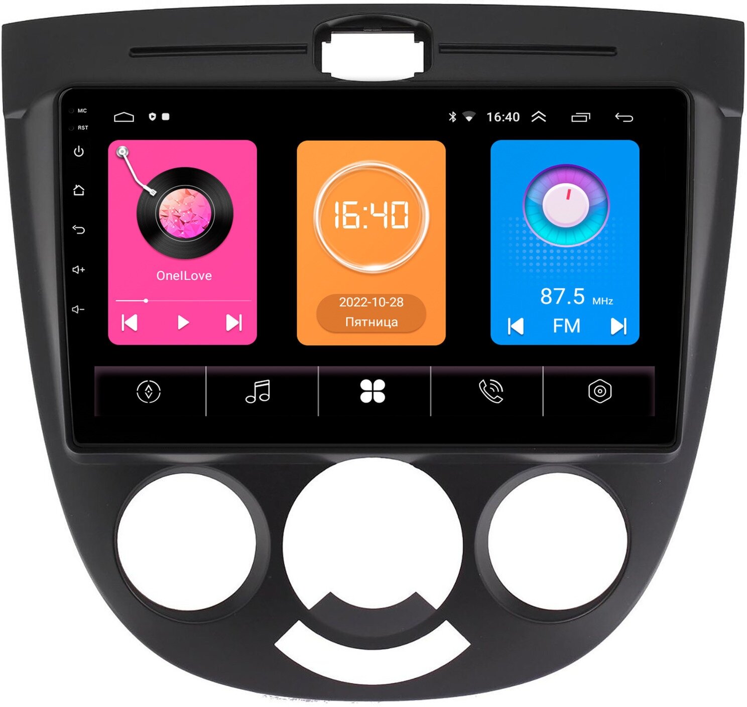 Штатная магнитола Chevrolet Lacetti 2004-2013 (тип 2, черная) Хэтчбек OEM RK9-9137 Android 10 (CarPlay, AHD, 1/32)