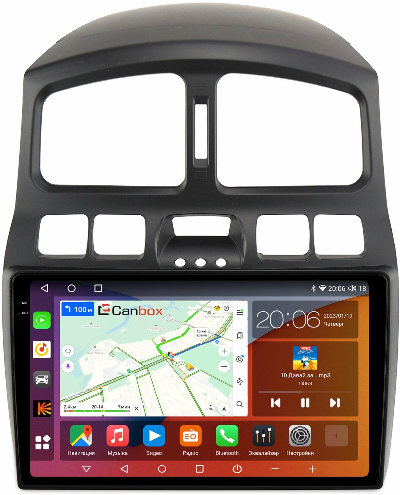 Штатная магнитола JAC S1 (Rein) 2007-2013 Canbox H-Line 2K 4186-9-223 на Android 10 (4G-SIM, 8/256, DSP, QLed)