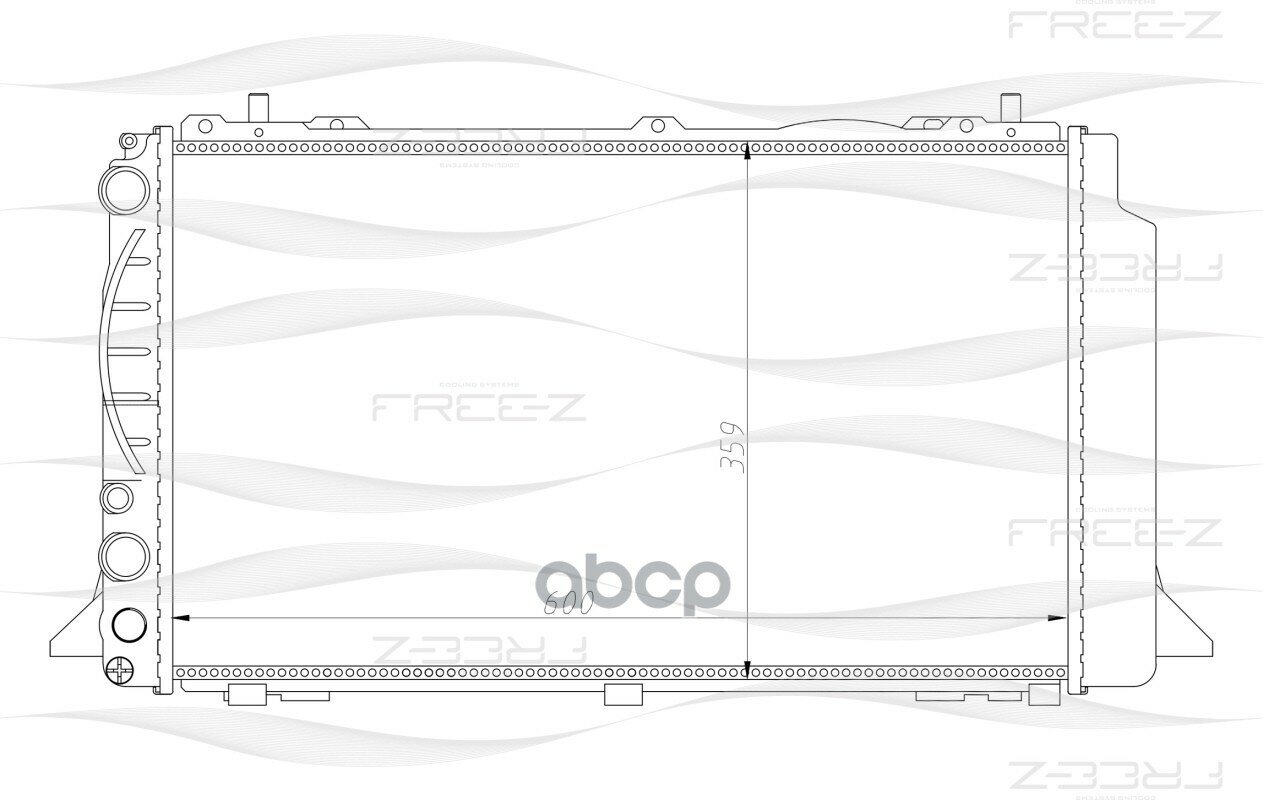 Радиатор системы охлаждения AUDI 80 91-> FREE-Z арт. KK0114