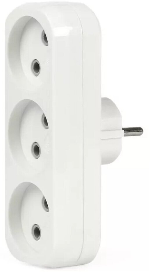 Тройник электрический Smartbuy SBE-10-A02-3 10А плоский