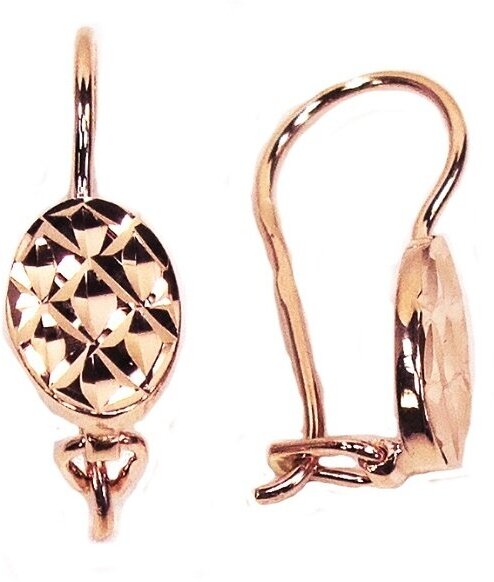 Серьги, красное золото, 585 проба