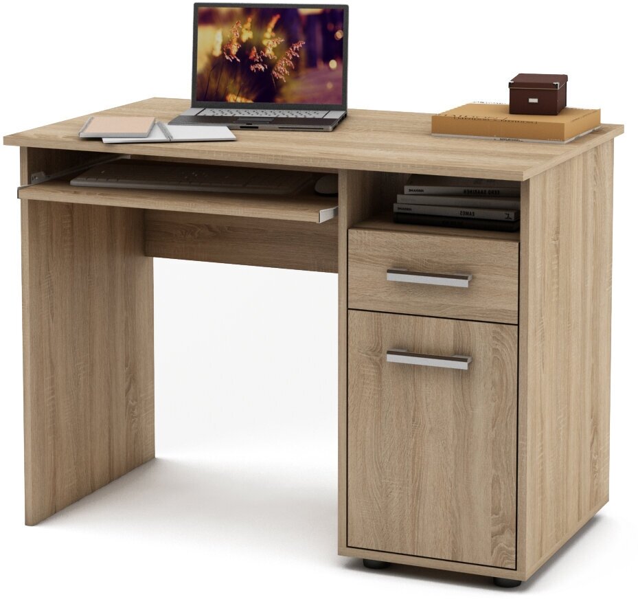Стол письменный, стол компьютерный Остин (Ливерпуль) 1К дуб сонома