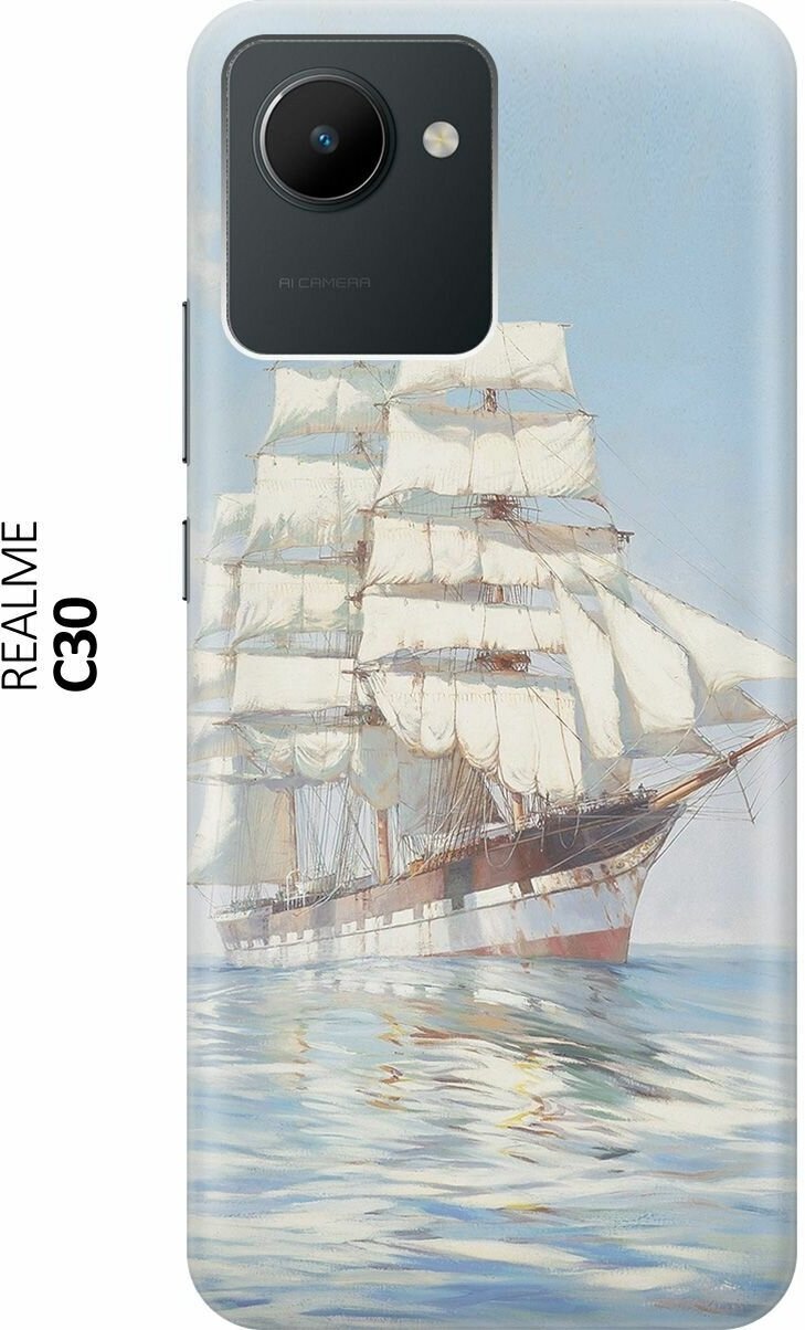 Силиконовый чехол Идеальный парус на realme C30 / Рилми С30