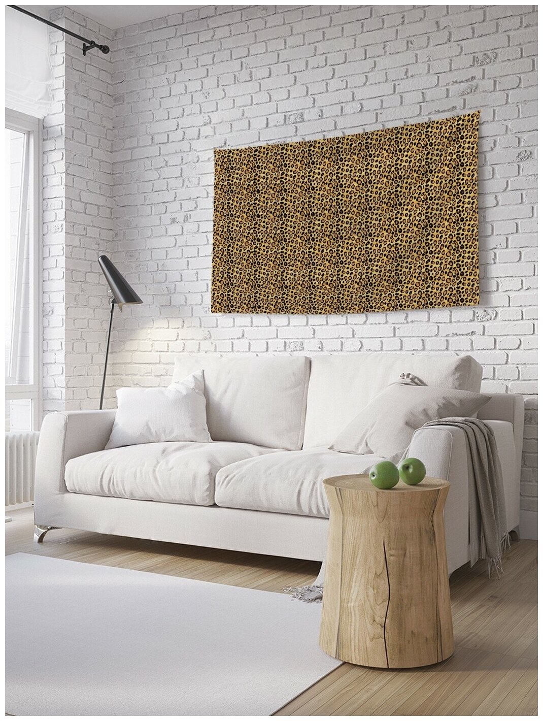 Горизонтальное фотопанно JoyArty на стену "Шкура леопарда", 150x200 см