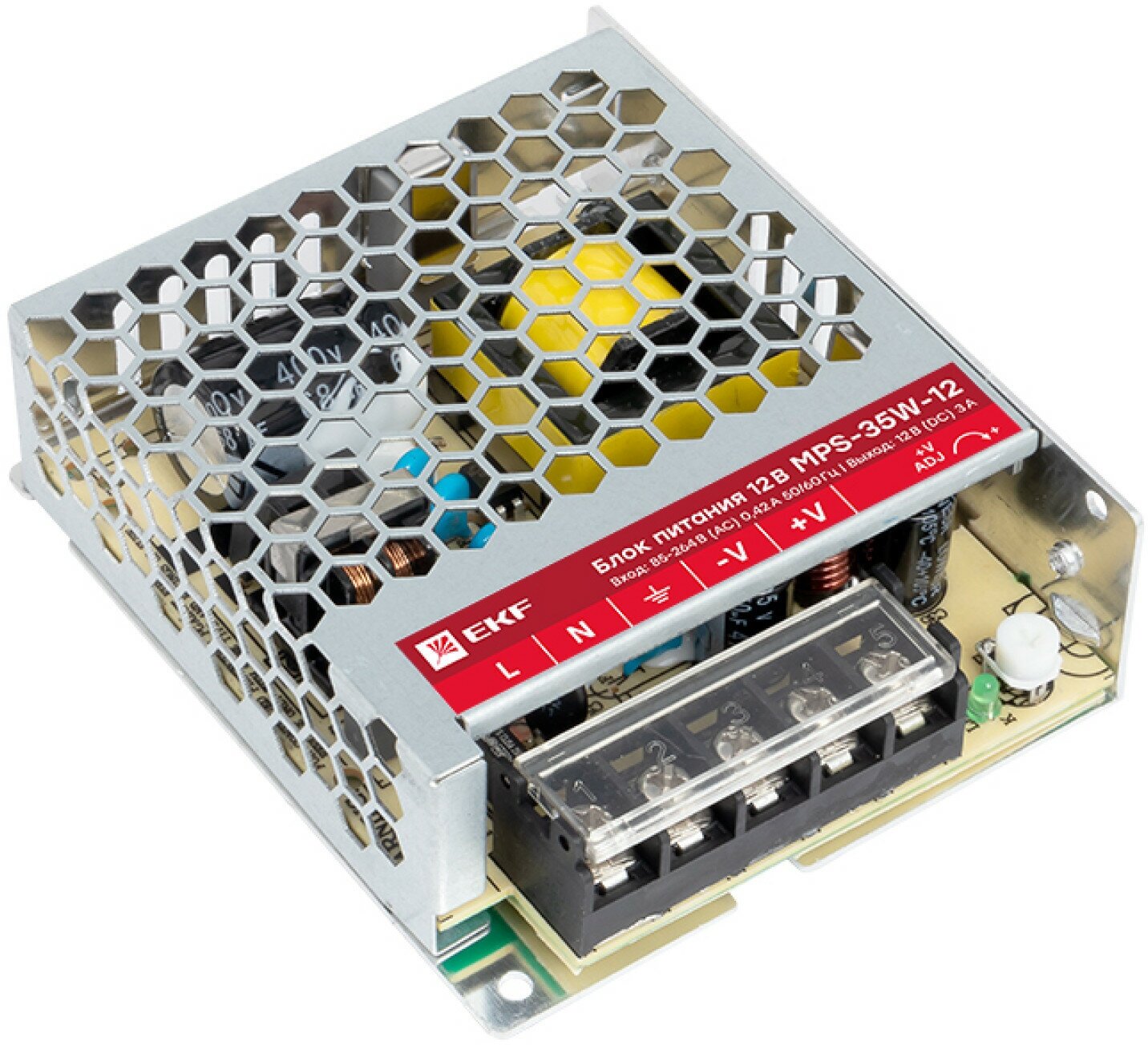 Блок питания EKF Proxima MPS-35W-12, 12 В, металлический корпус