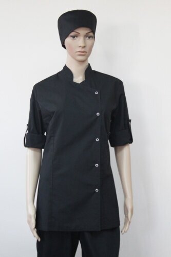 Китель повара женский, для поваров, Рубашка, Униформа женская, Спецодежда, 42 размер, черный