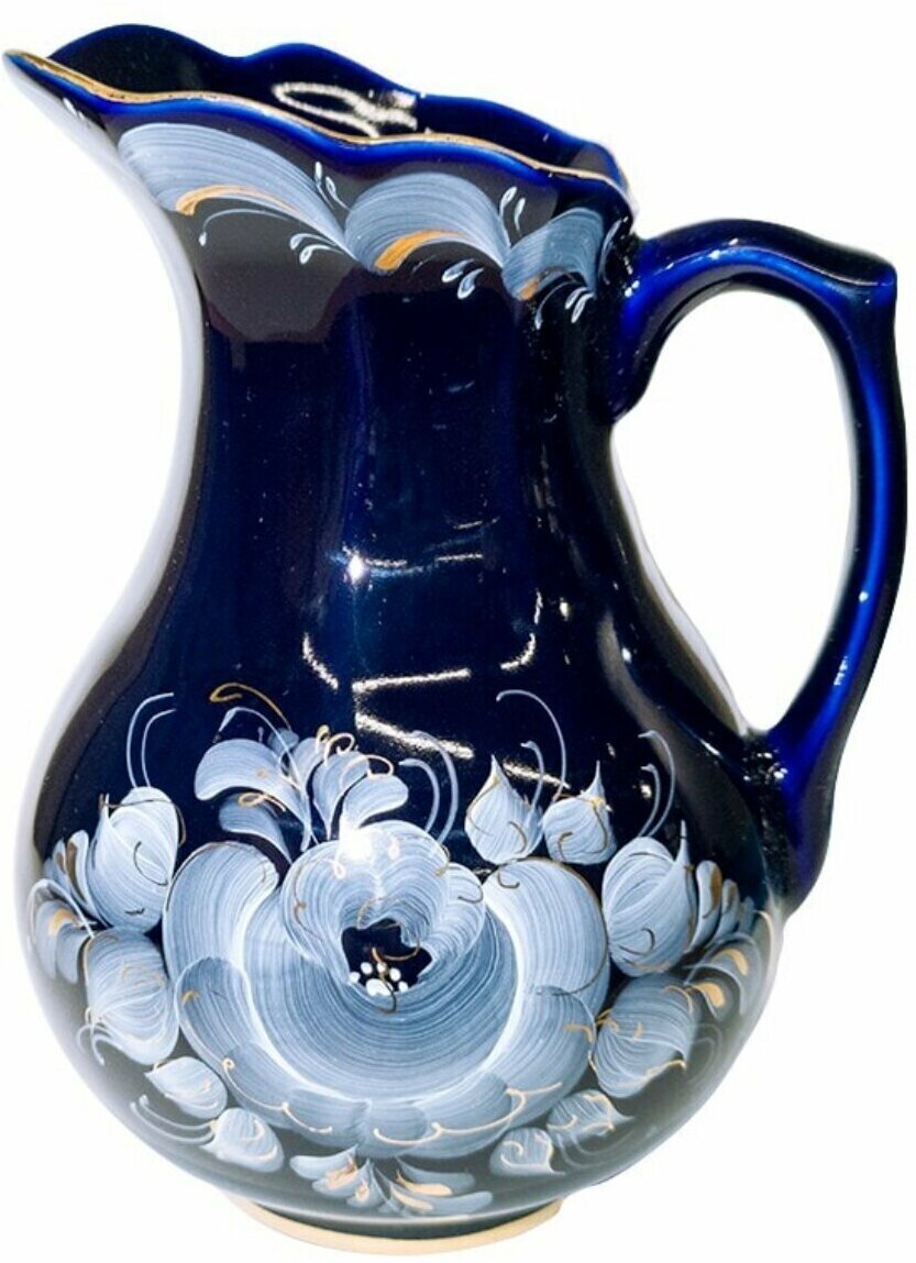 Кувшин "Водолей" 1,4л, кобальт, краски, золото