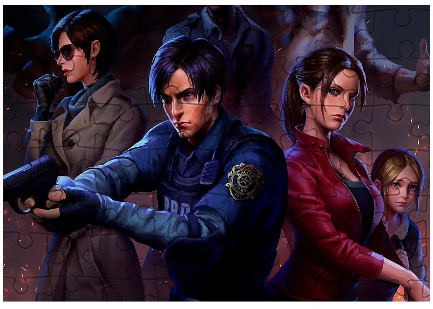 Пазл картонный А4: модель Resident Evil-5
