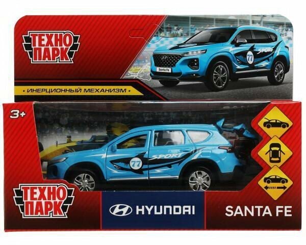 Машинка Технопарк HYUNDAI SANTAFE SPORT голубой 12 см SANTAFE2-12SRT-BU
