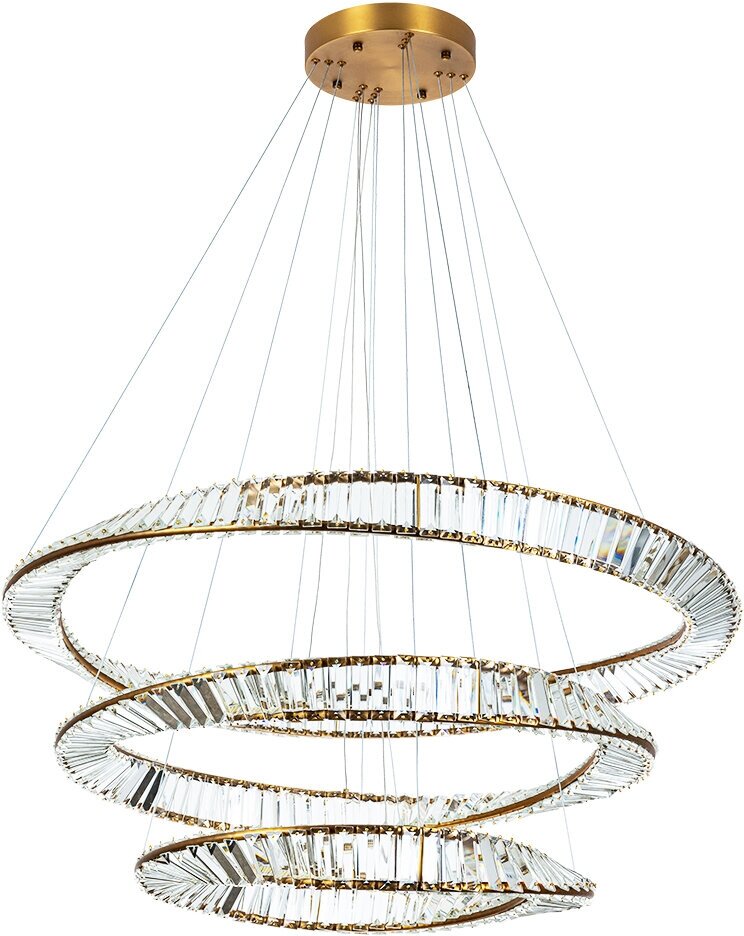 Подвесная люстра Divinare MILLIE 1136/17 SP-140 / LED / 117 Вт / латунь