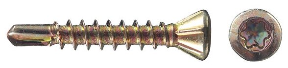 Саморезы для массивной доски 20x3,2 мм желтые (1000 шт.)