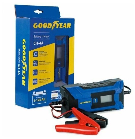 Электронное зарядное устройство Goodyear для свинцово-кислотных аккумуляторов CH-4A