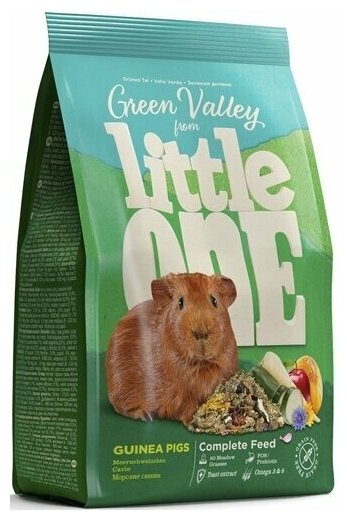 Little one Корм сухой Зеленая долина, для грызунов, для морских свинок из разнотравья, 750 г
