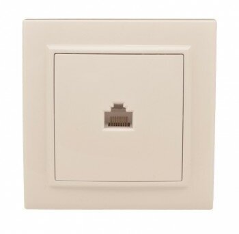 Розетка RJ-45 1-местная СП Минск ERK01-035-20 беж. EKF