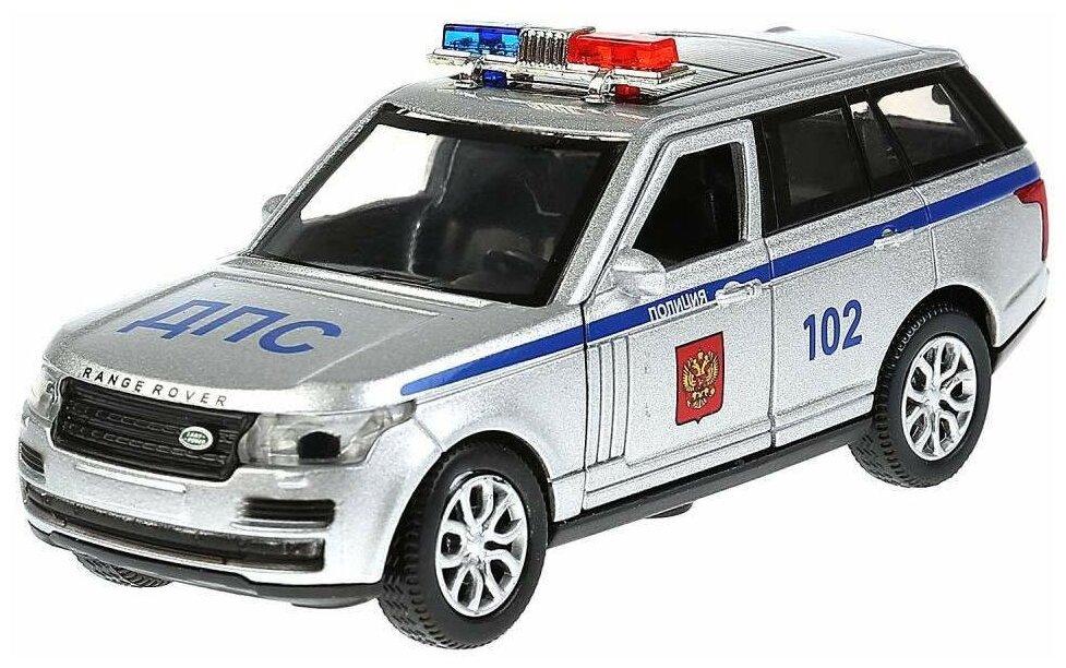 Машина металл свет-звук "RANGE ROVER VOGUE полиция" 12см, 3 штуки