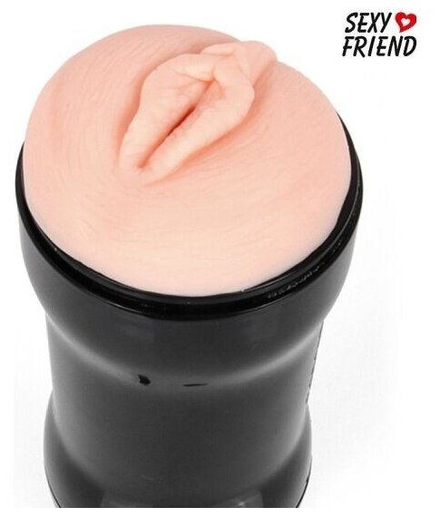 Мастурбатор-вагина Bior Toys Телесный в черной колбе