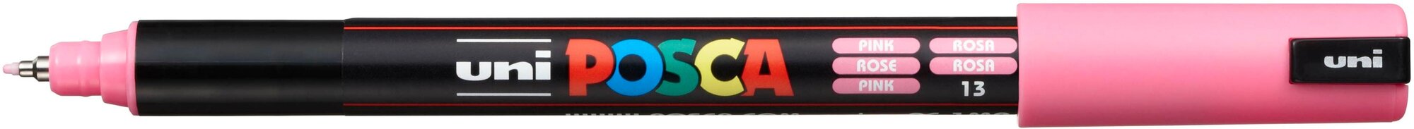 Маркер на водной основе POSCA PC-1MR, розовый (PINK - 13), 0.7 мм, игол. нак.