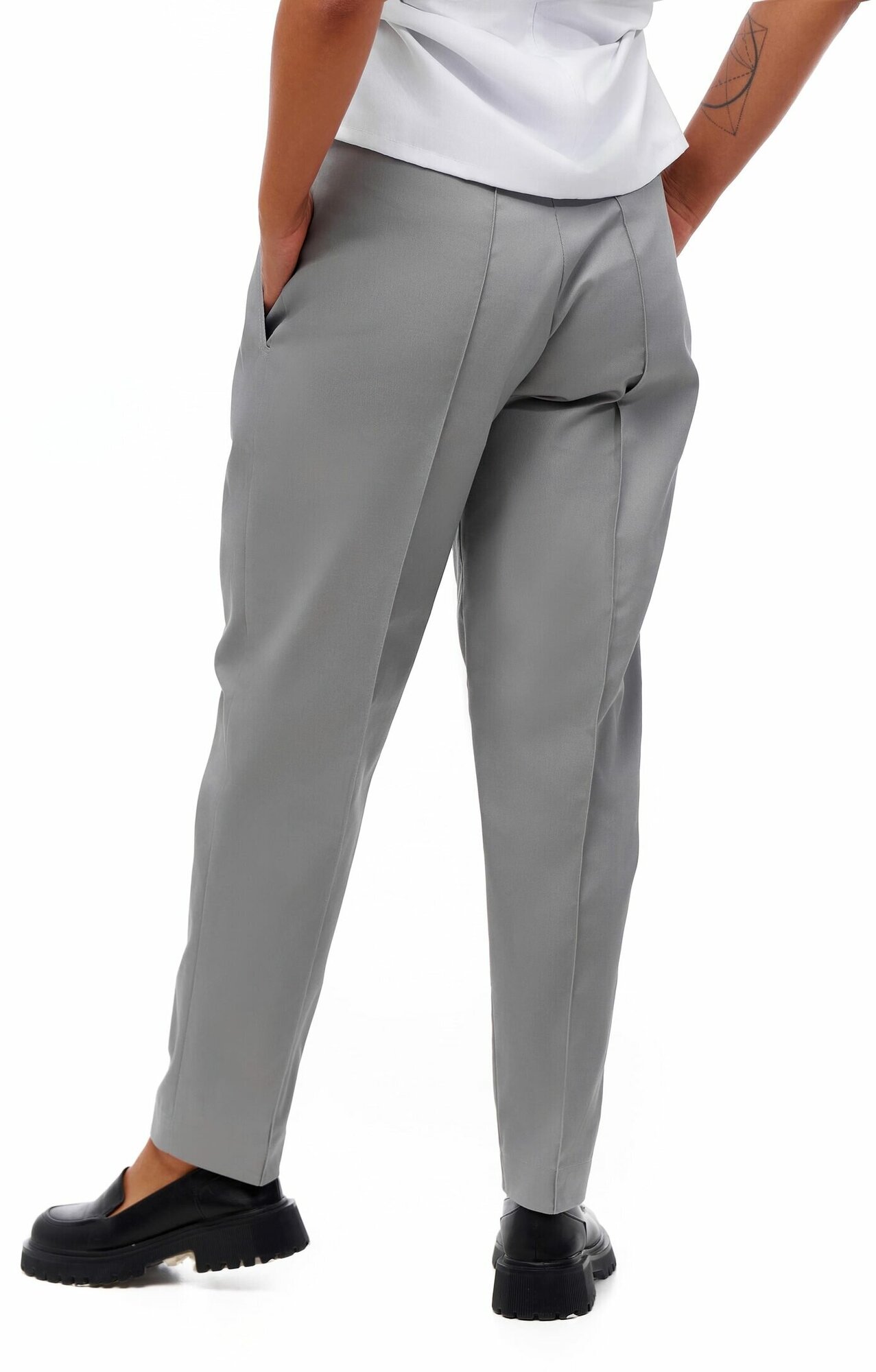 Брюки женские медицинские со стрелками, цвет - серый