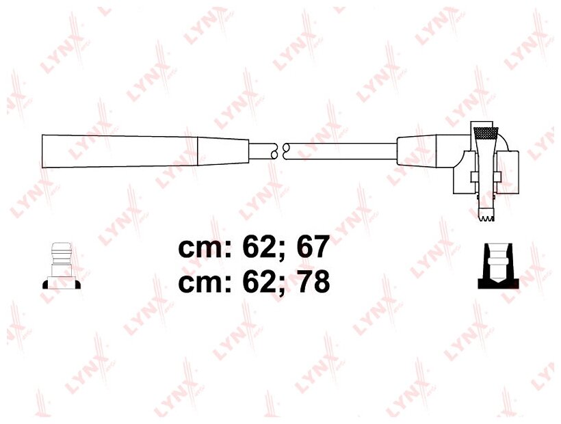 Комплект высоковольтных проводов (класс e) для FORD FIESTA, ESCORT / MAZDA 121 / LYNXauto SPE5106