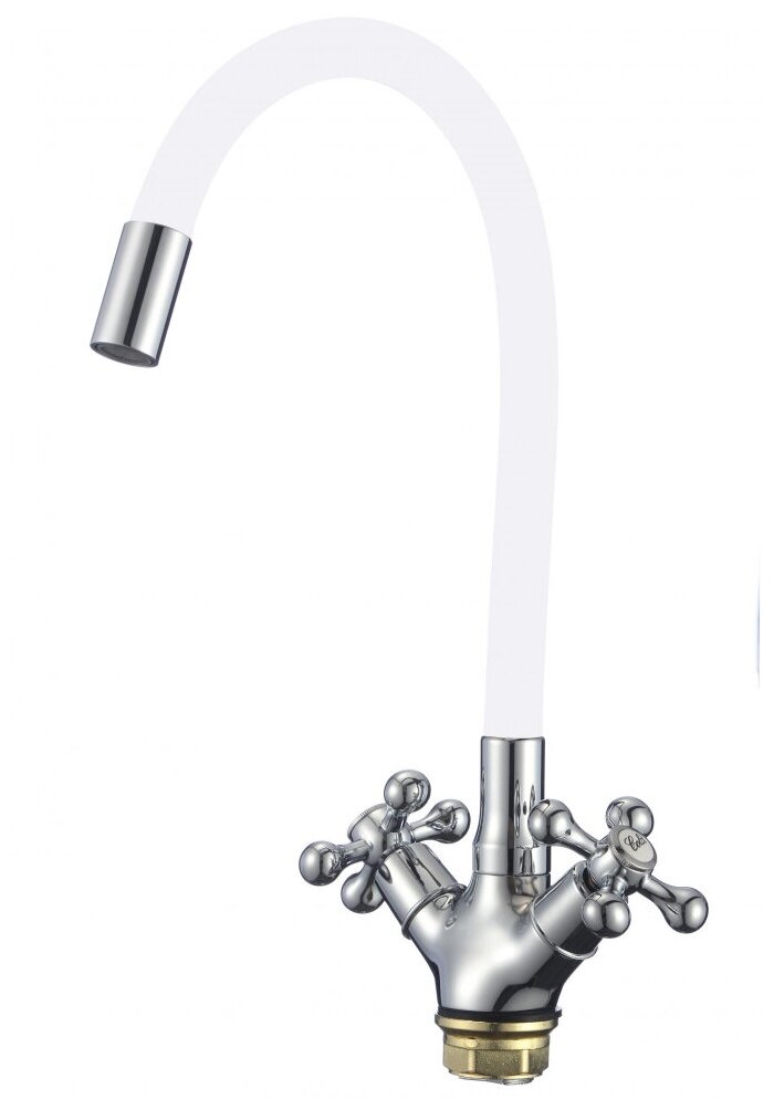 Смеситель для кухонной мойки Fmark FM4319-02 белый 23321