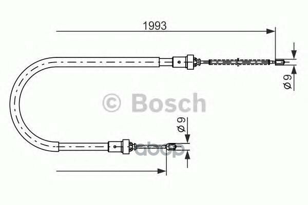 Трос тормозной левый DACIA/TOYOTA Logan MCV/Logan Pick-Up/Rush Bosch арт. 1987482233