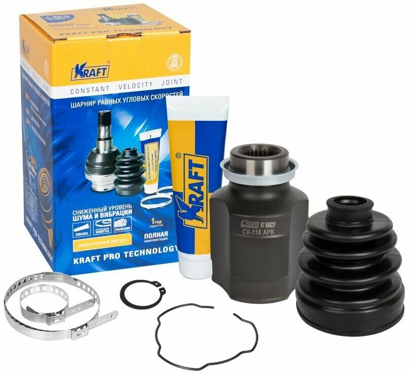 ШРУС внутренний правый Kia Sephia II/Киа Сефия II (97-), Shuma/Шума (97-), Spectra/Спектра (00-) KRAFT KT 059227