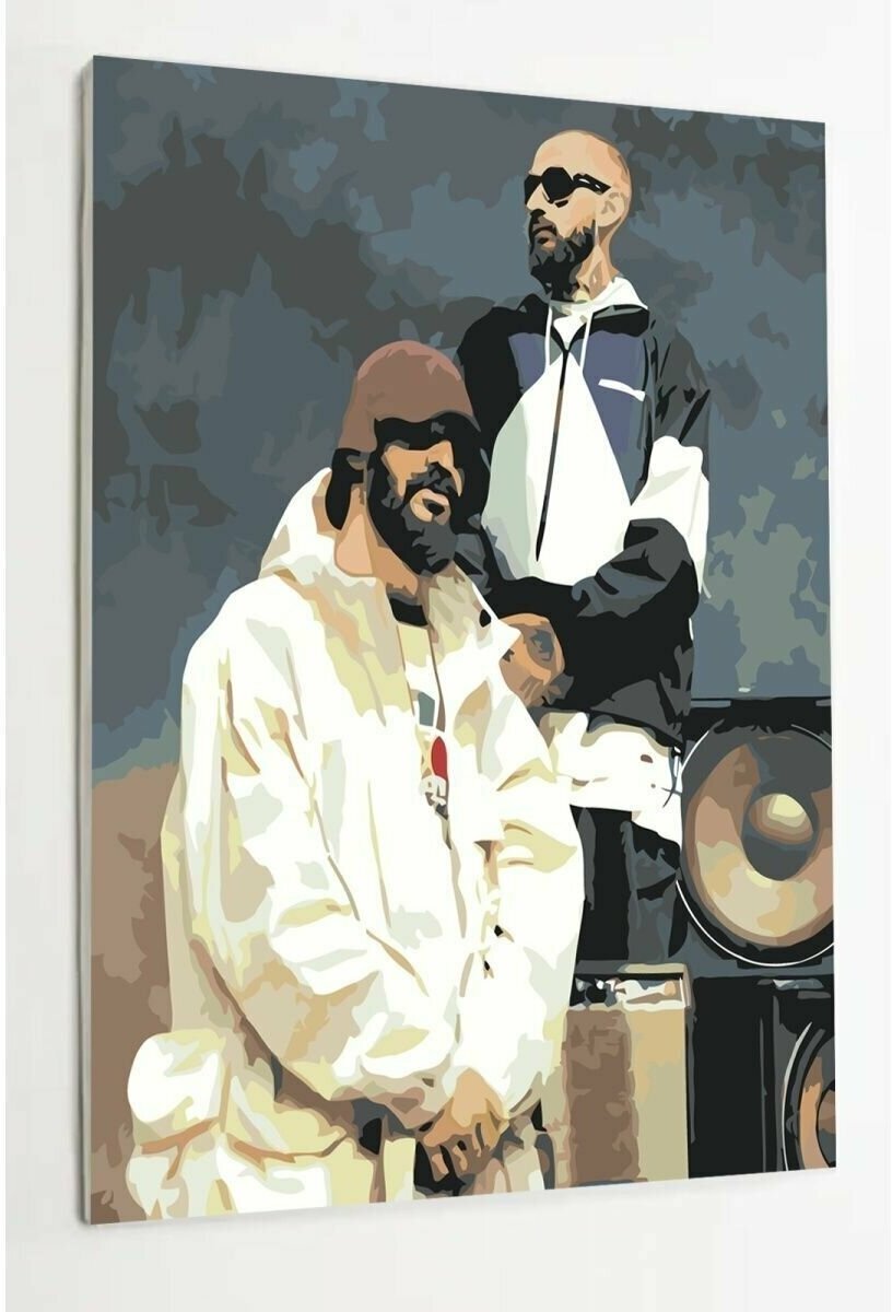 Картина по номерам на холсте с подрамником, Мияги и Эндшпиль, 40х50 см