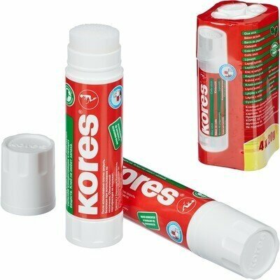 Клей-карандаш 20г KORES 4шт./уп. 14200, 130249
