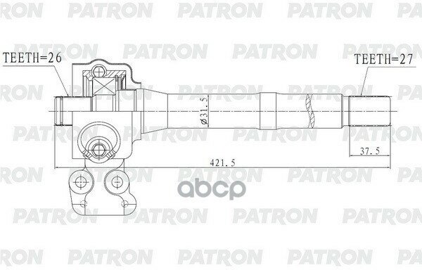 Полуось PATRON арт. PDS0559