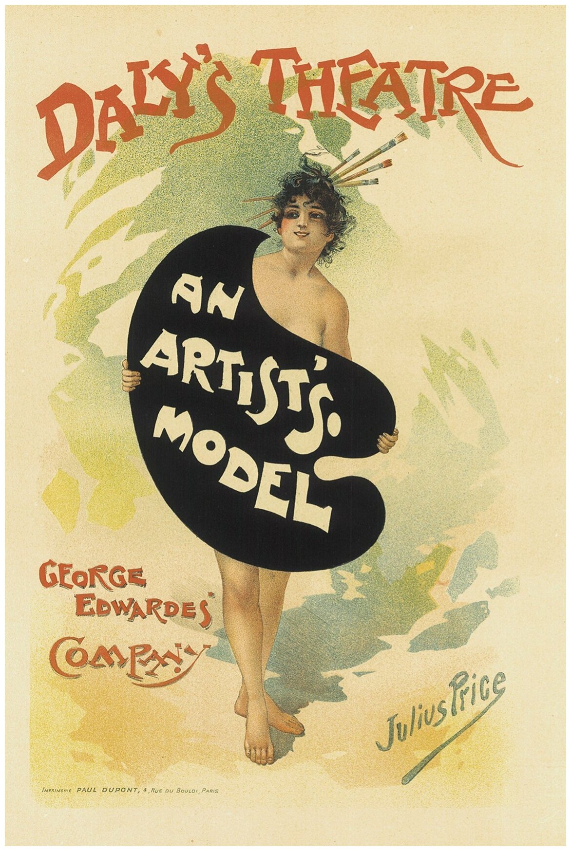 Постер / Плакат / Картина Рекламный плакат - Театр Dalys 50х70 см в подарочном тубусе