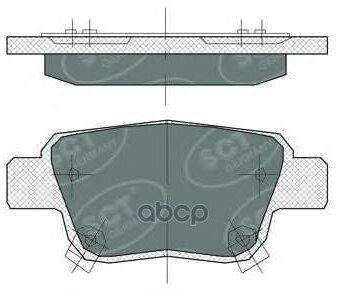 SCT SP 369 Тормозные колодки (комплект 4 шт.) SP369 SCT арт. SP369