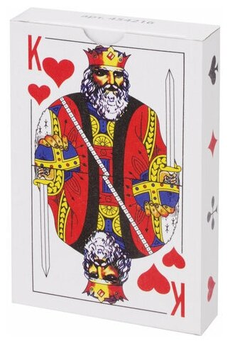 Карты игральные, 54 карты, с пластиковым покрытием, 454216
