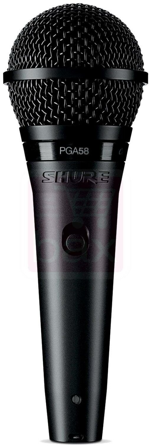 SHURE PGA58-QTR-E Вокальный динамический микрофон кардиоидный, 50-16000 Гц, с включателем, разъем QTR (jack), с кабелем, держате